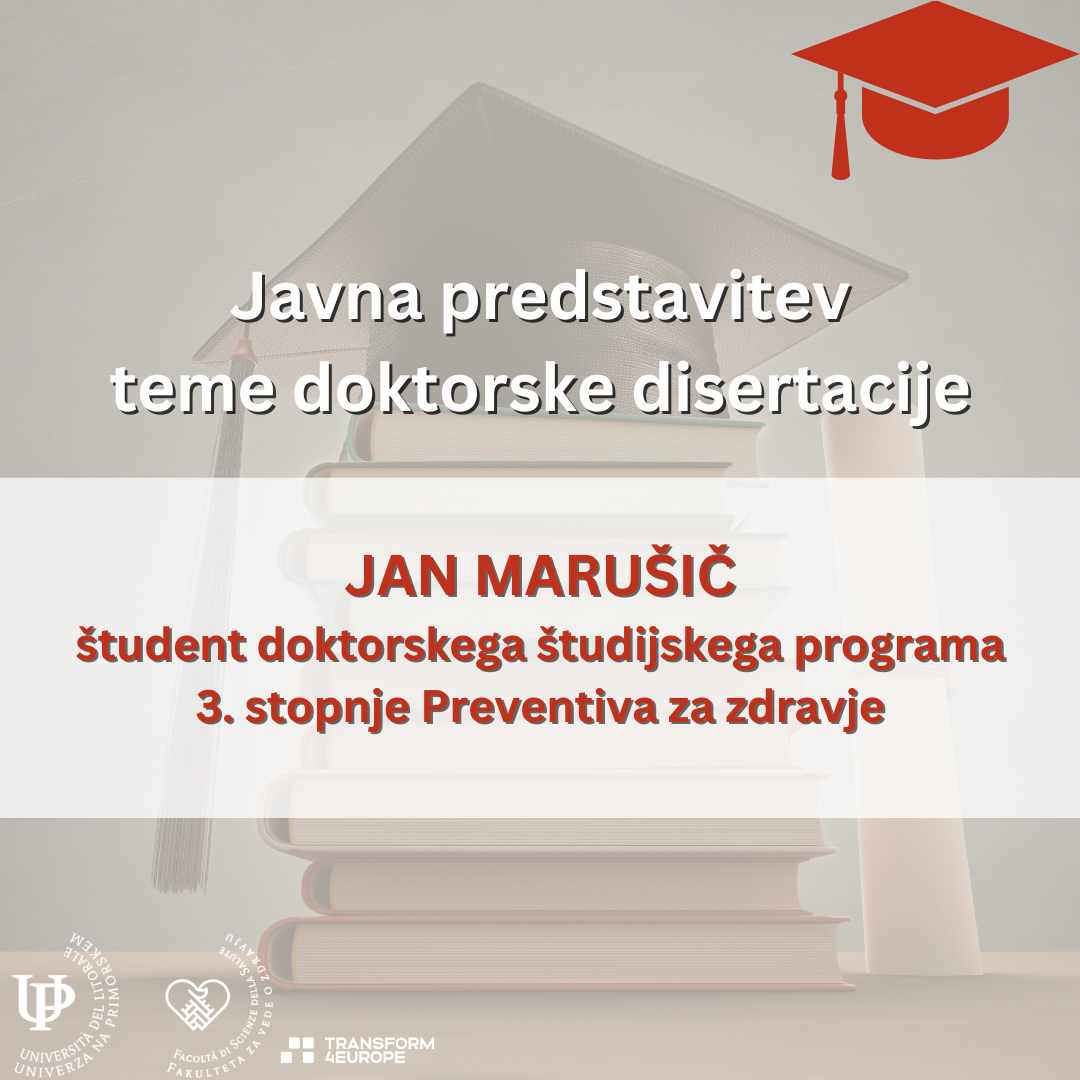 Vabilo na javno predstavitev teme doktorske disertacije Jana Marušiča ...