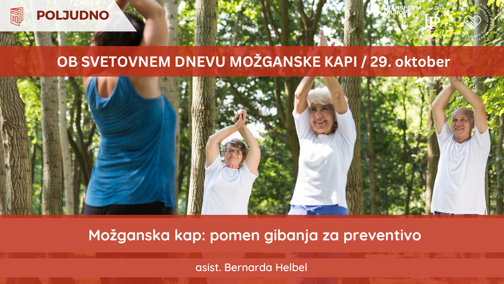 Ob svetovnem dnevu možganske kapi / 29. oktober - Fakulteta za vede o zdravju